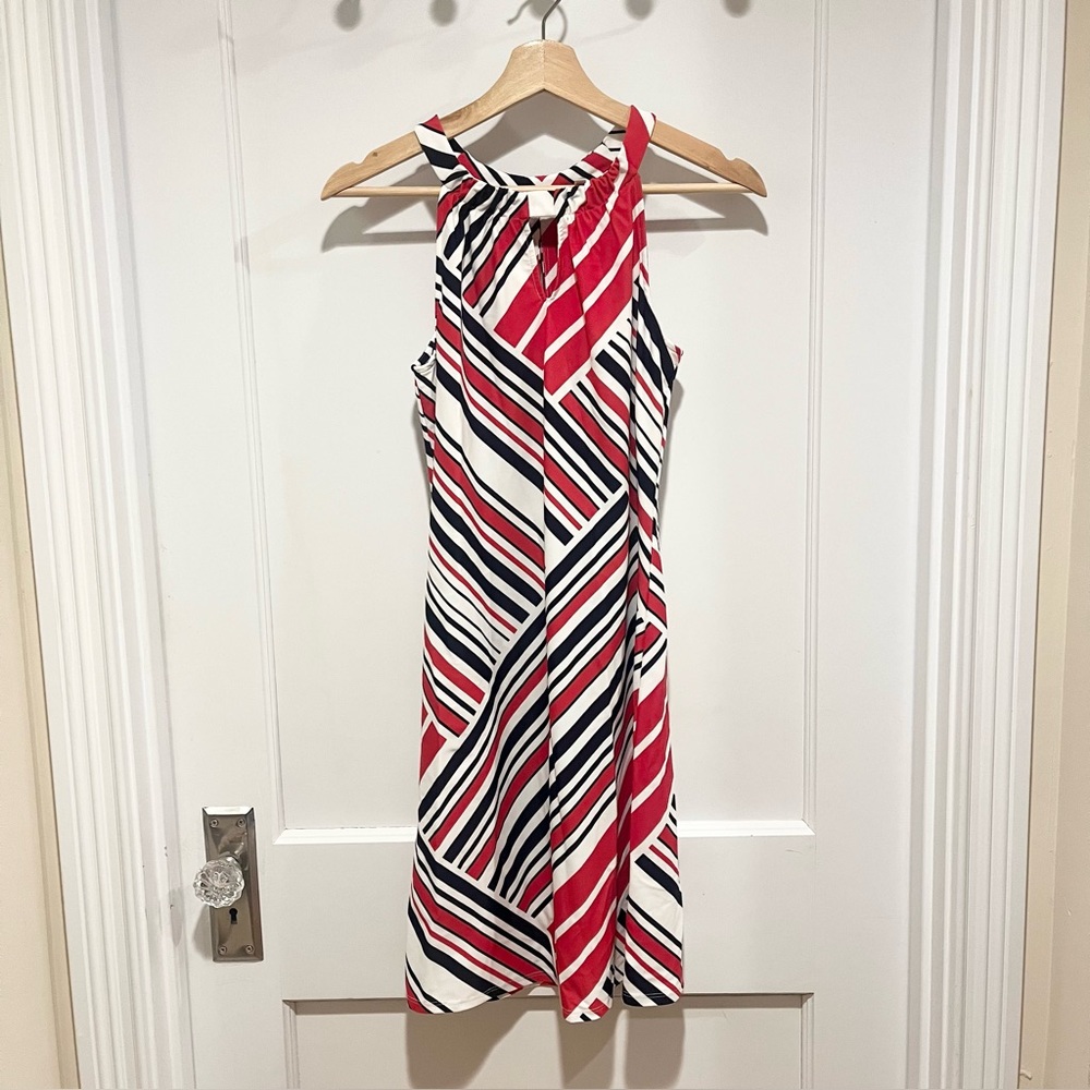 Jude Connally Lisa Dress Red White Blue Stripe Xs Jud… - Gem